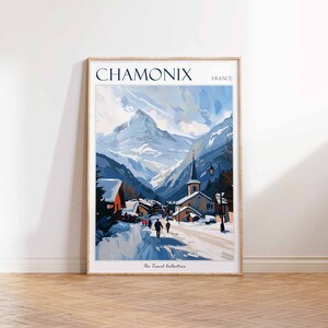 Chamonix Poster, Chamonix Travel Print, Tropical Decor, Landscape Wall ...