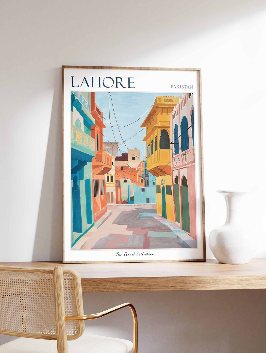 Lahore Poster, Lahore Travel Print, Tropical Decor, City Wall Art ...