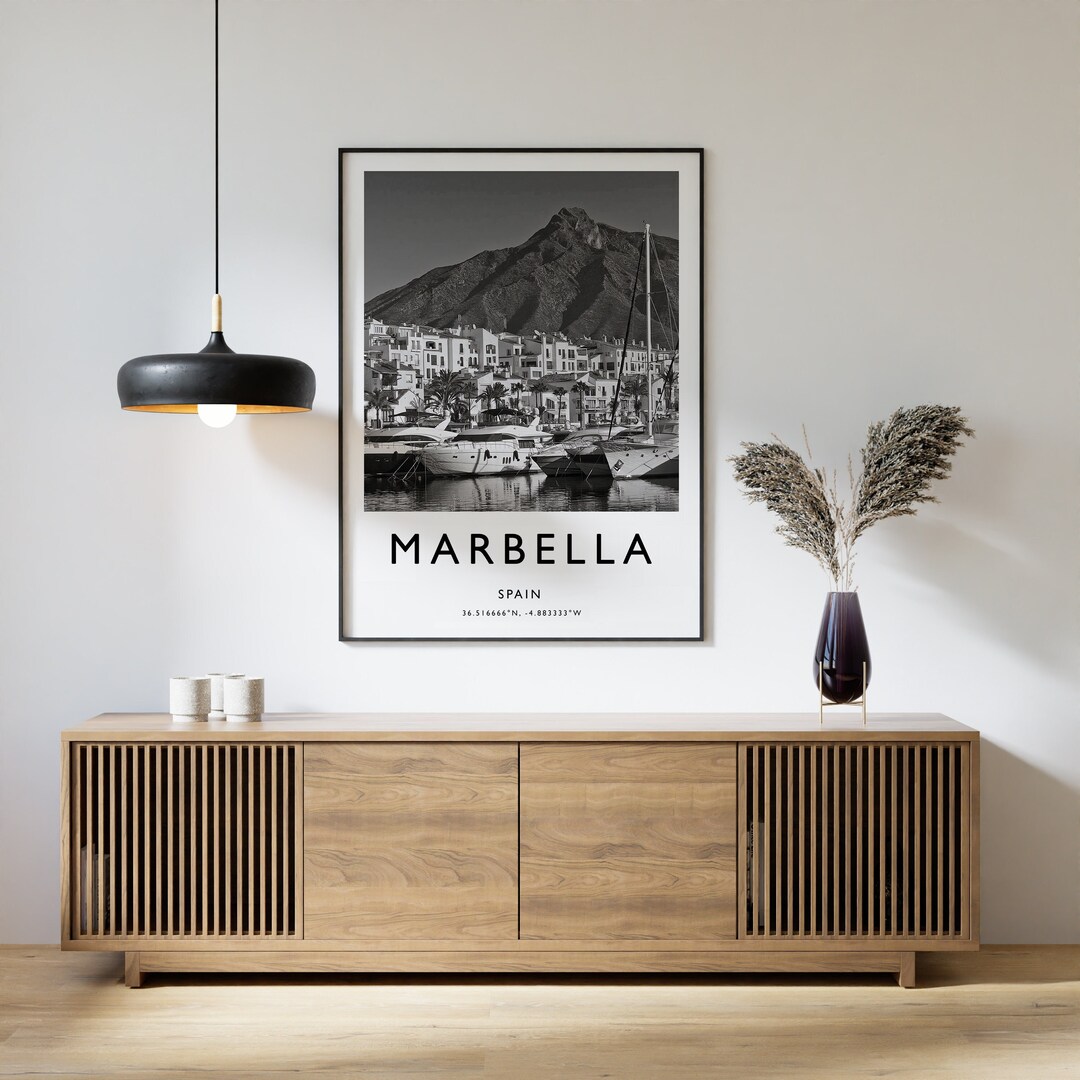 Marbella Poster, Marbella Print, Spain Poster, Travel Art, Travel Decor ...