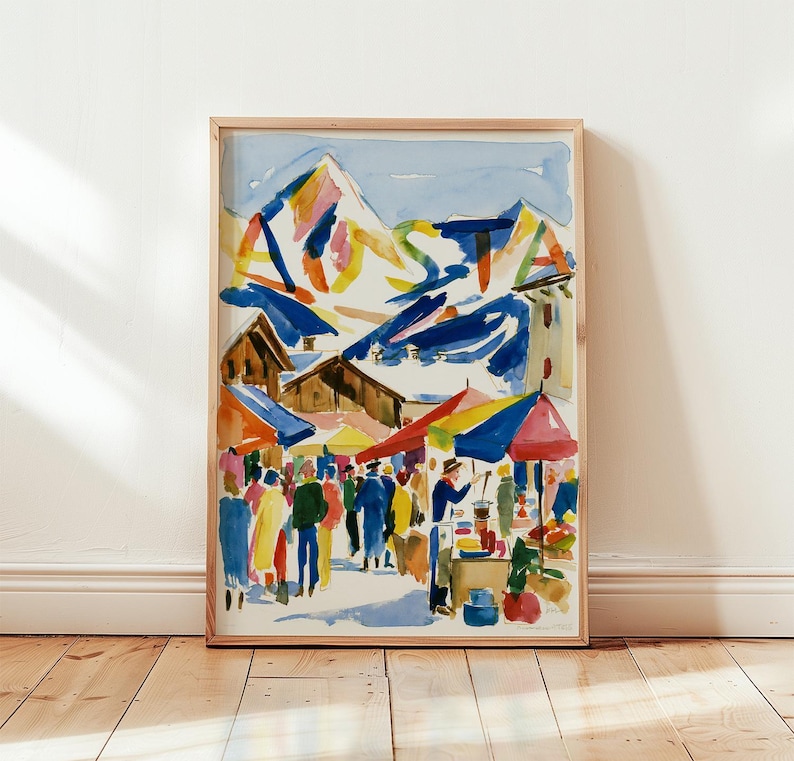 Aosta Mountain Poster | Alpine Travel Art | Paper Wall Print - Etsy UK