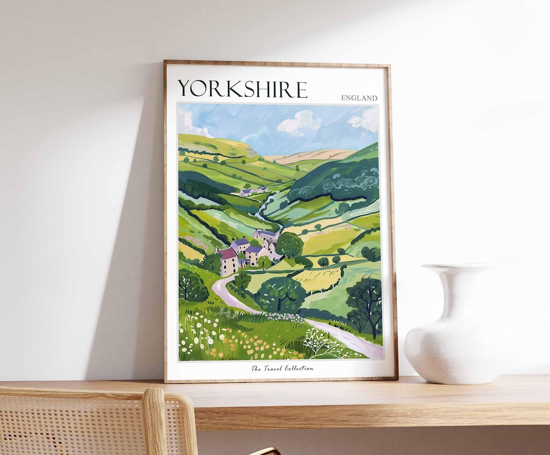 Yorkshire Poster, England Travel Poster, UK Travel Poster, Yorkshire ...
