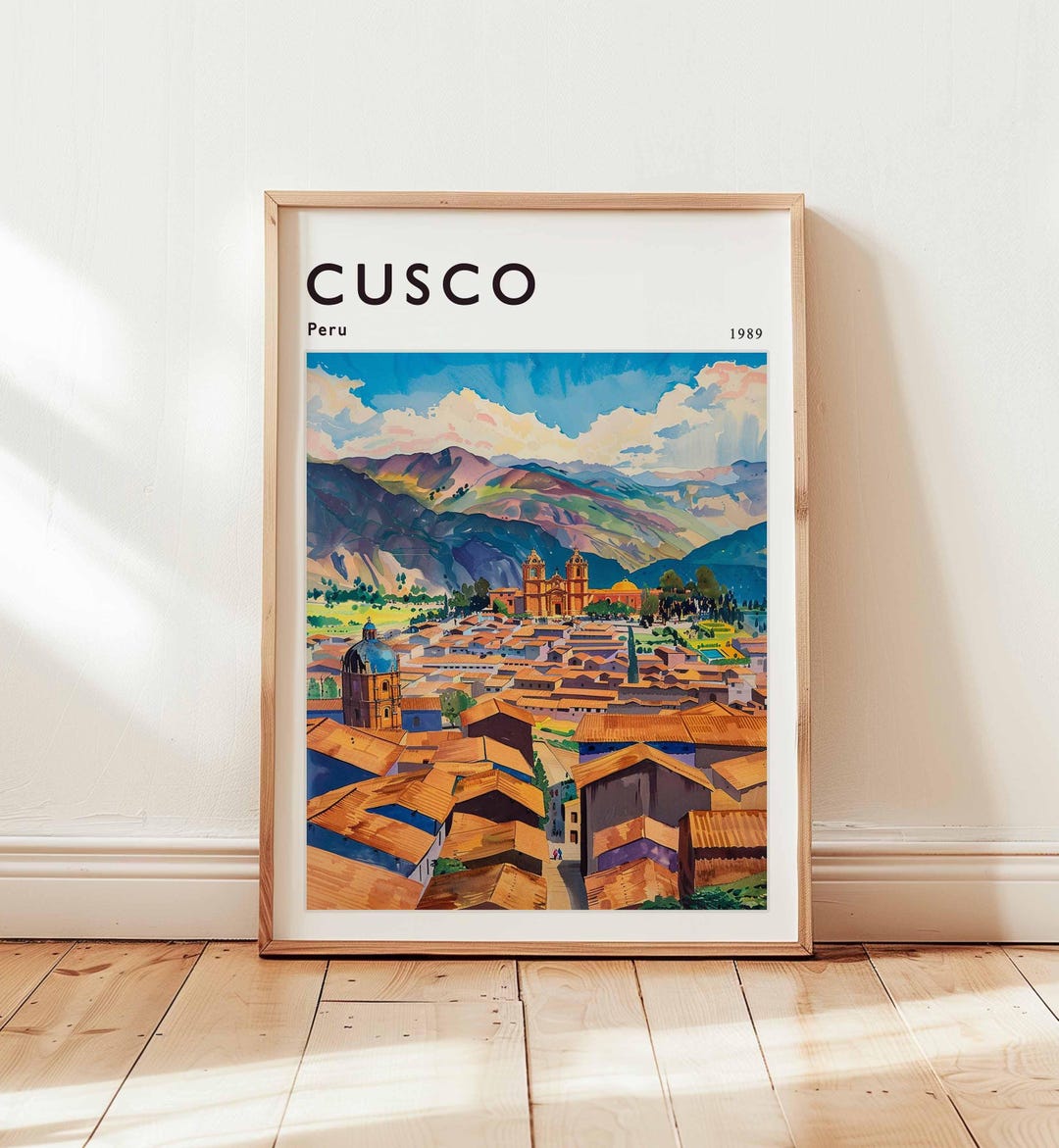 Cusco Peru Travel Poster: Incan & Andes Wall Art - Etsy