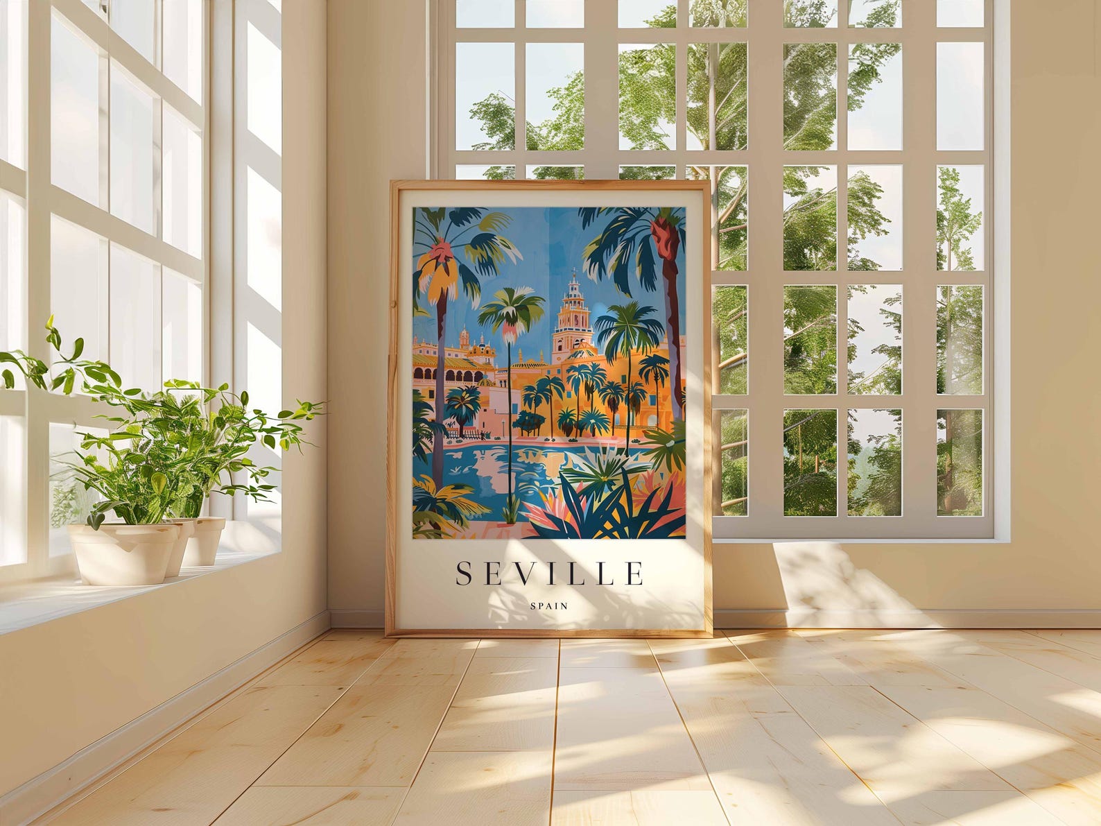 Seville Spain Poster: Modern City Map Print - Etsy