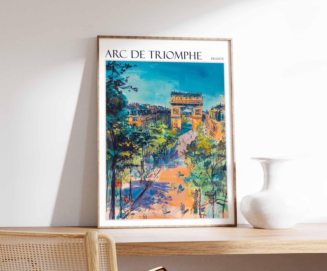 Arc De Triomphe Poster, Arc De Triomphe Travel Print, French Travel ...