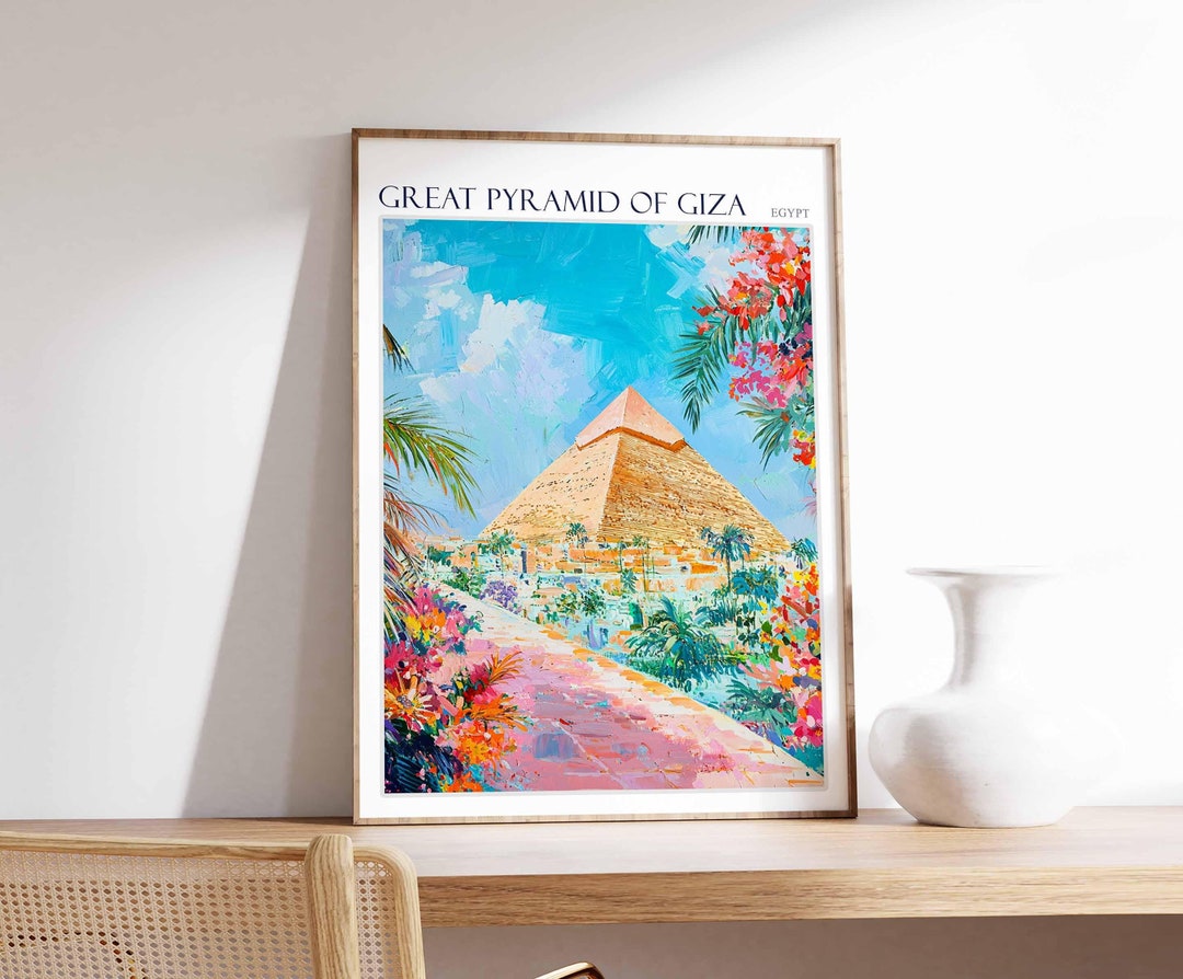 Great Pyramid of Giza Poster, Great Pyramid of Giza Print, Islamic ...