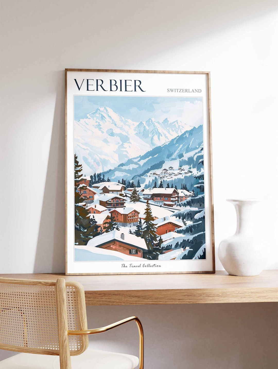Verbier Poster, Verbier Travel Print, Tropical Decor, Landscape Wall ...