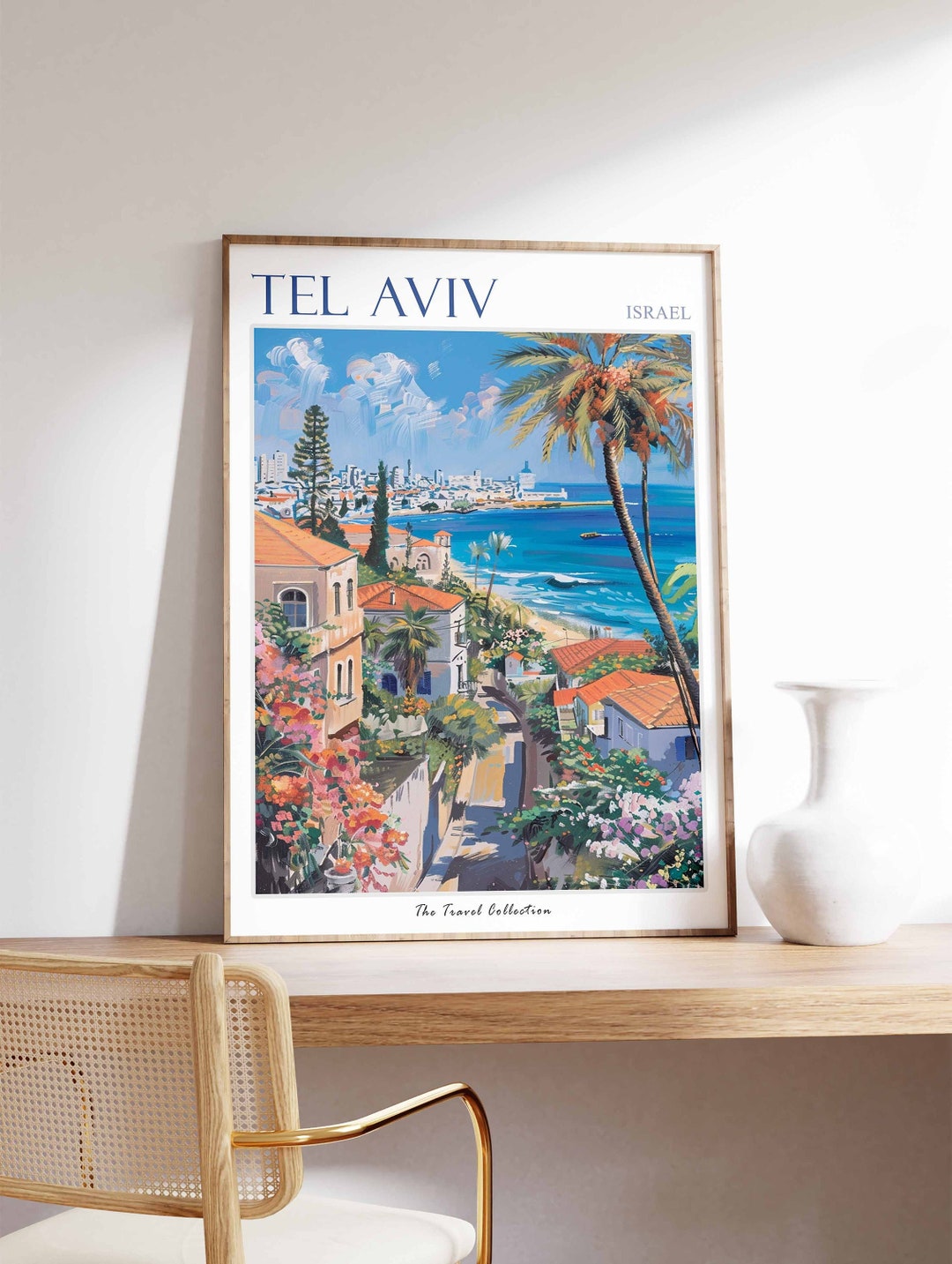 Tel Aviv Travel Poster: Israeli Wall Art, Jewish Gift - Etsy