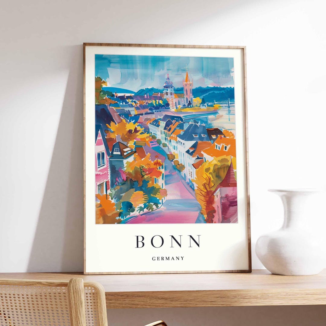 Bonn Germany Poster: Rhine River Cityscape Art - Etsy