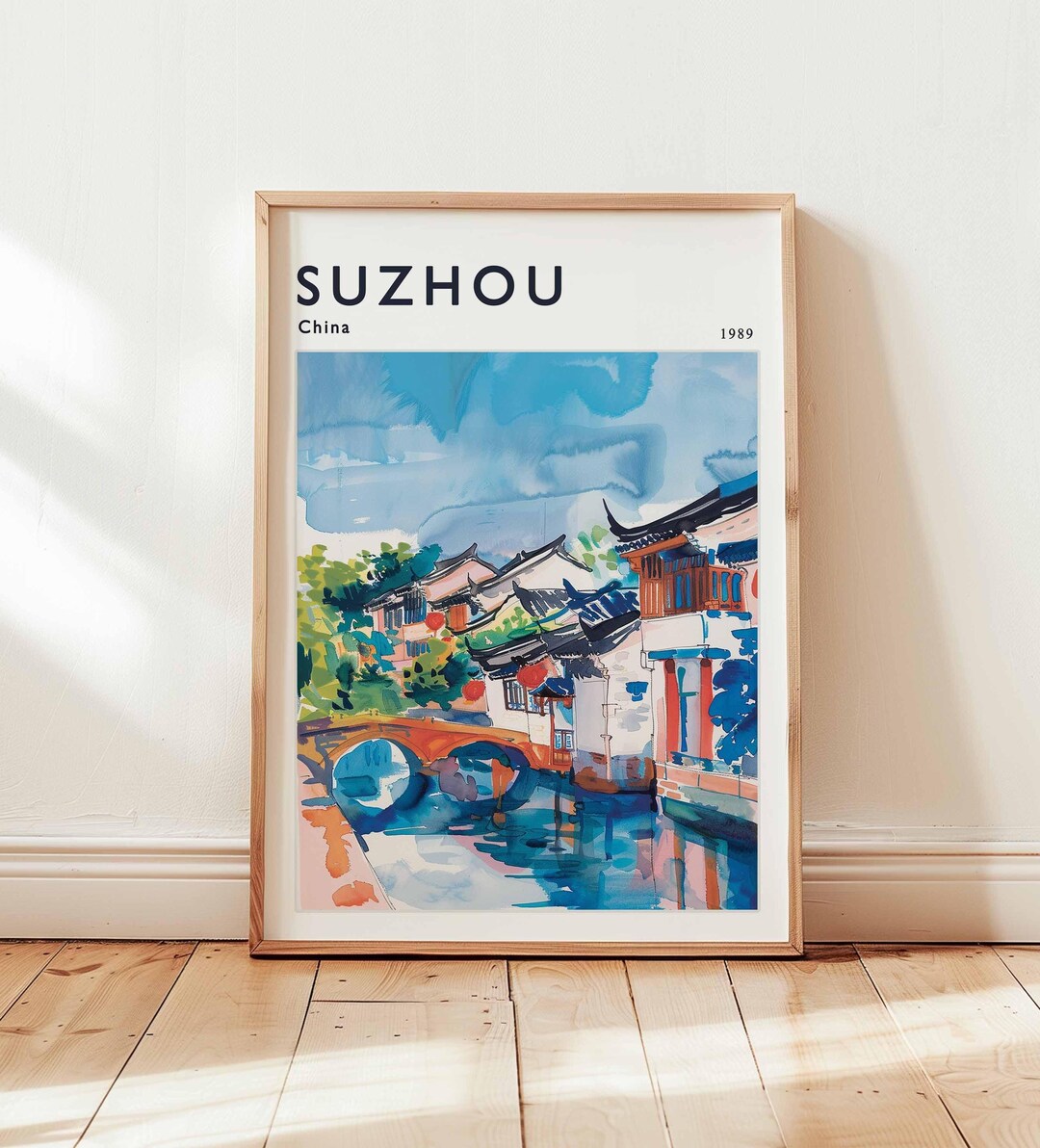Suzhou China Travel Poster: Venice of the East Art Print - Etsy