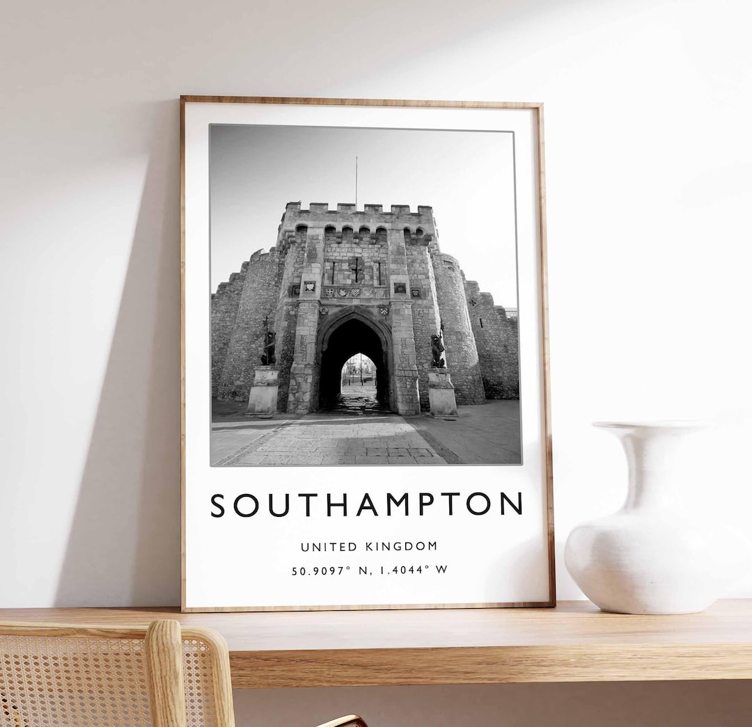 Southampton Poster, UK Poster, Southampton Wall Art, Southampton Print ...