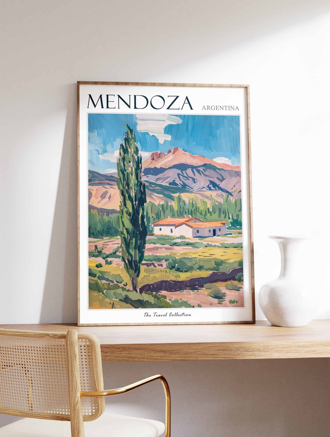Mendoza Poster, Mendoza Travel Print, Tropical Decor, Botanical Print ...