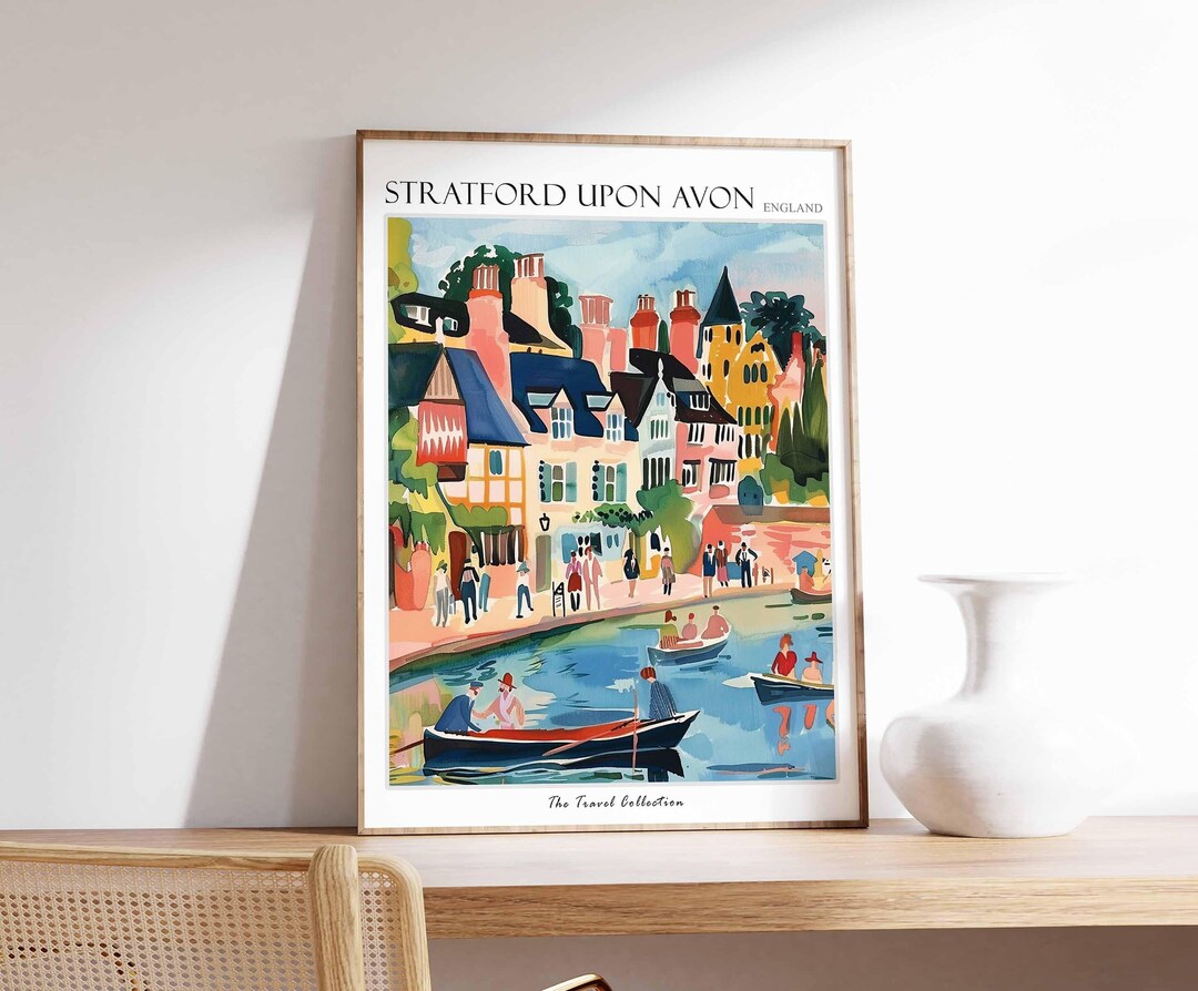 Stratford Upon Avon Poster, England Travel Print, British Decor, United ...