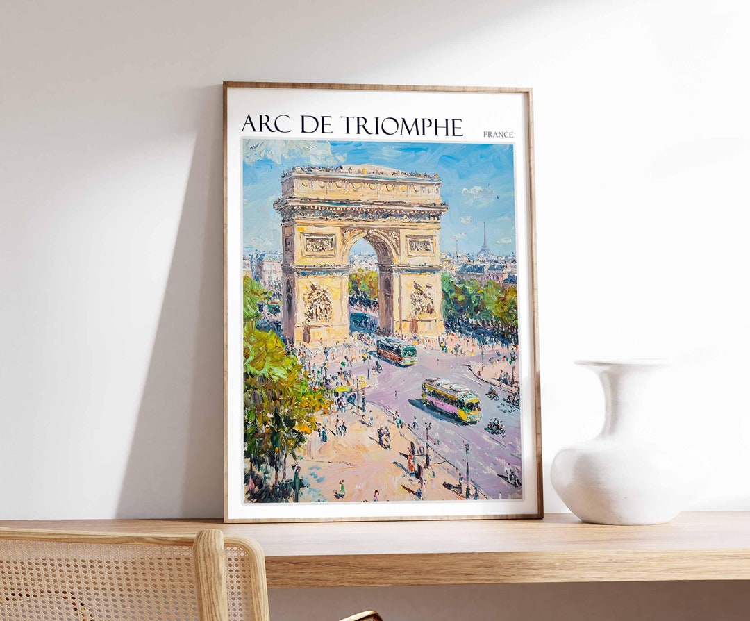 Arc De Triomphe Poster, Arc De Triomphe Travel Print, French Travel ...