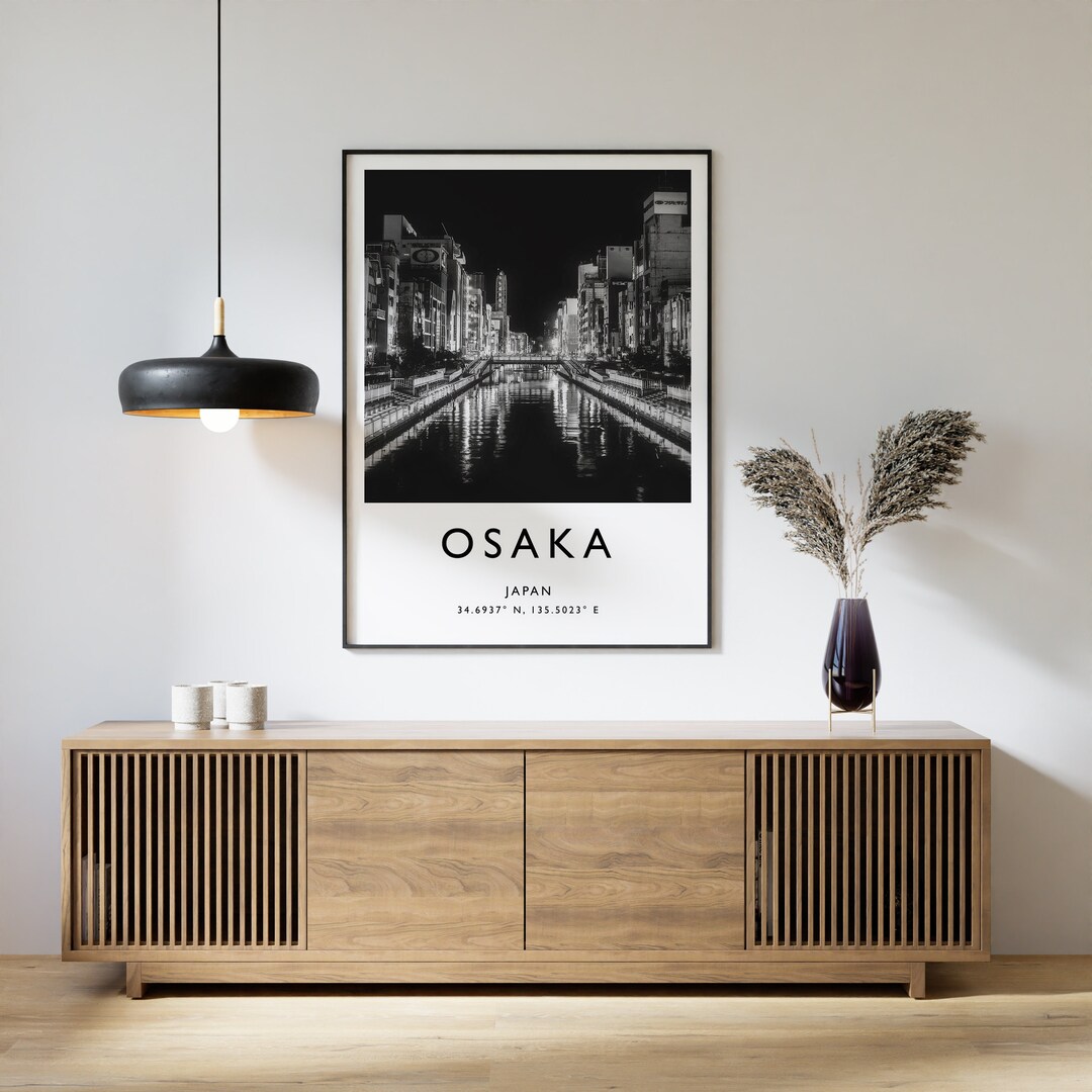 Osaka Poster Osaka Print Japan Travel Poster Travel Art - Etsy