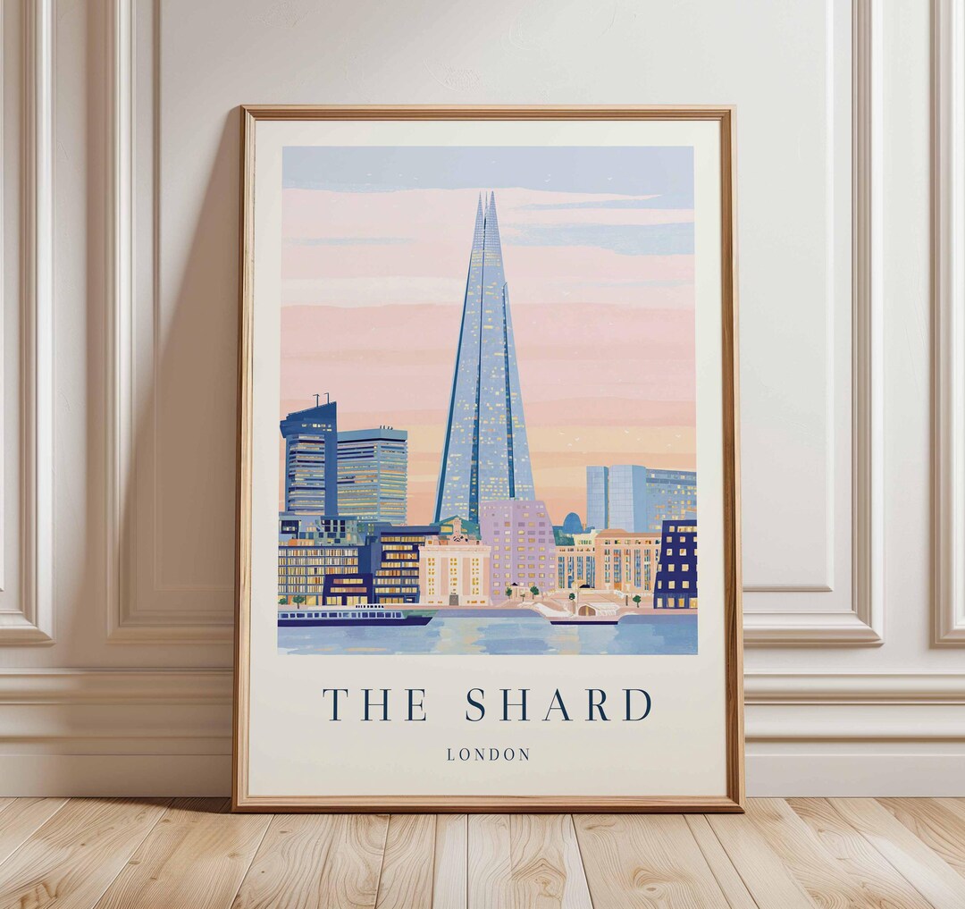 The Shard London Poster: Modern British Architecture Print - Etsy