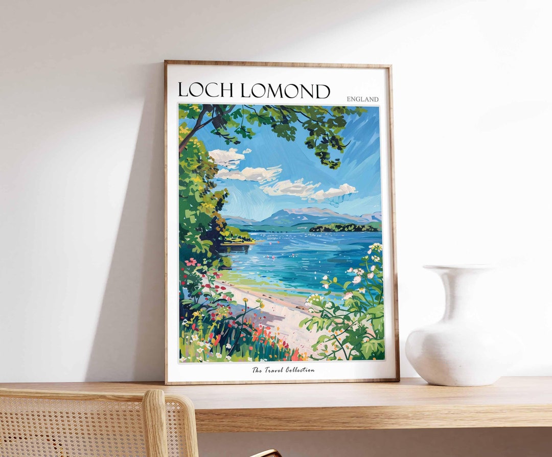 Loch Lomond Poster, Mountain Poster, England Poster, Scottish Highlands ...