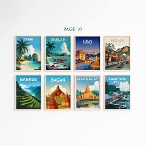 Southeast Asia Travel Poster Set: Retro Asian Art Prints - Etsy