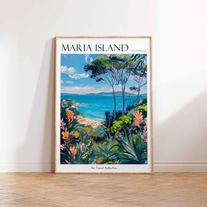 Maria Island Poster, Australia Travel Print, Australian Decor, Oceania ...