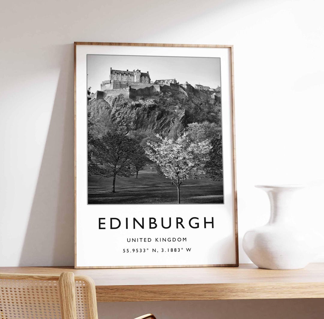 Edinburgh Poster, Scotland Print, Edinburgh on the Water, River ...