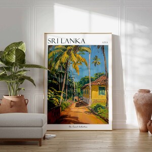 Sri Lanka Poster, Sri Lanka Travel Print, Sri Lankan Decor, Tropical ...