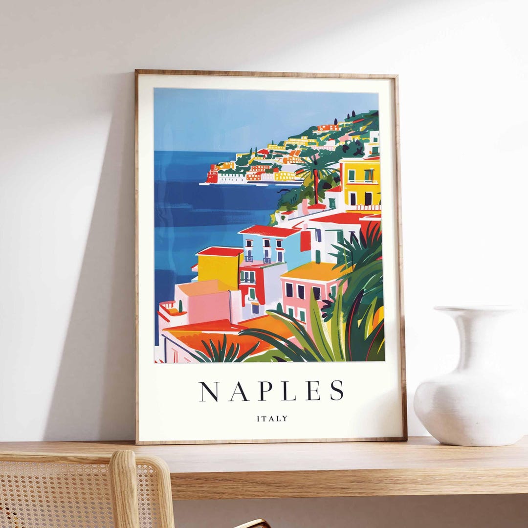 Naples Poster, Italy Print, Naples Wall Art, Naples City Map Decor ...