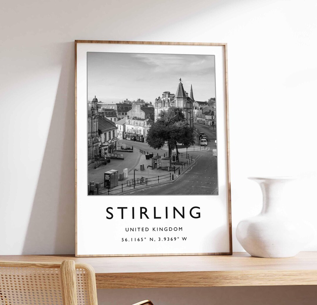Stirling Poster, UK Poster, Stirling Wall Art, Stirling Print, Stirling ...