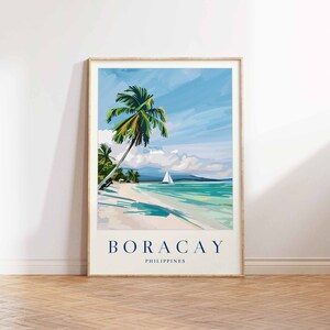 Boracay Poster, Boracay Travel Print, Philippines Wall Art, Filipino ...