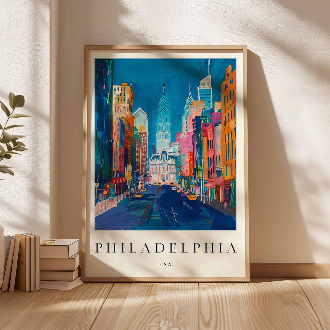Philadelphia Travel Poster: Historic City of Brotherly Love Wall Art - Etsy