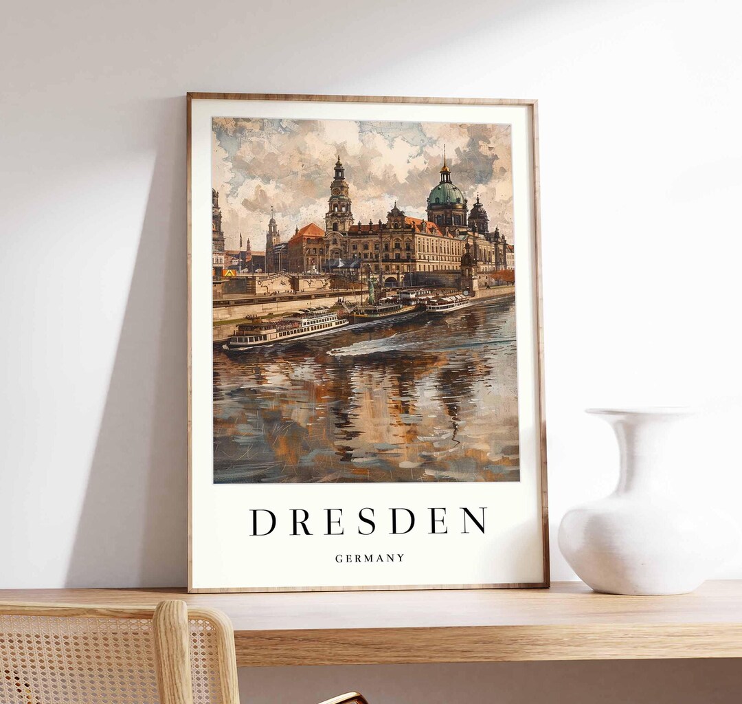 Dresden Poster, Germany Print, Dresden Wall Art, City Print, Travel ...