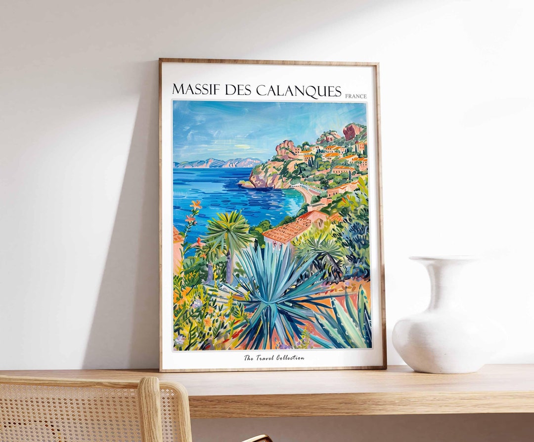 Massif Des Calanques Poster, France Travel Print, French Decor, Europe ...