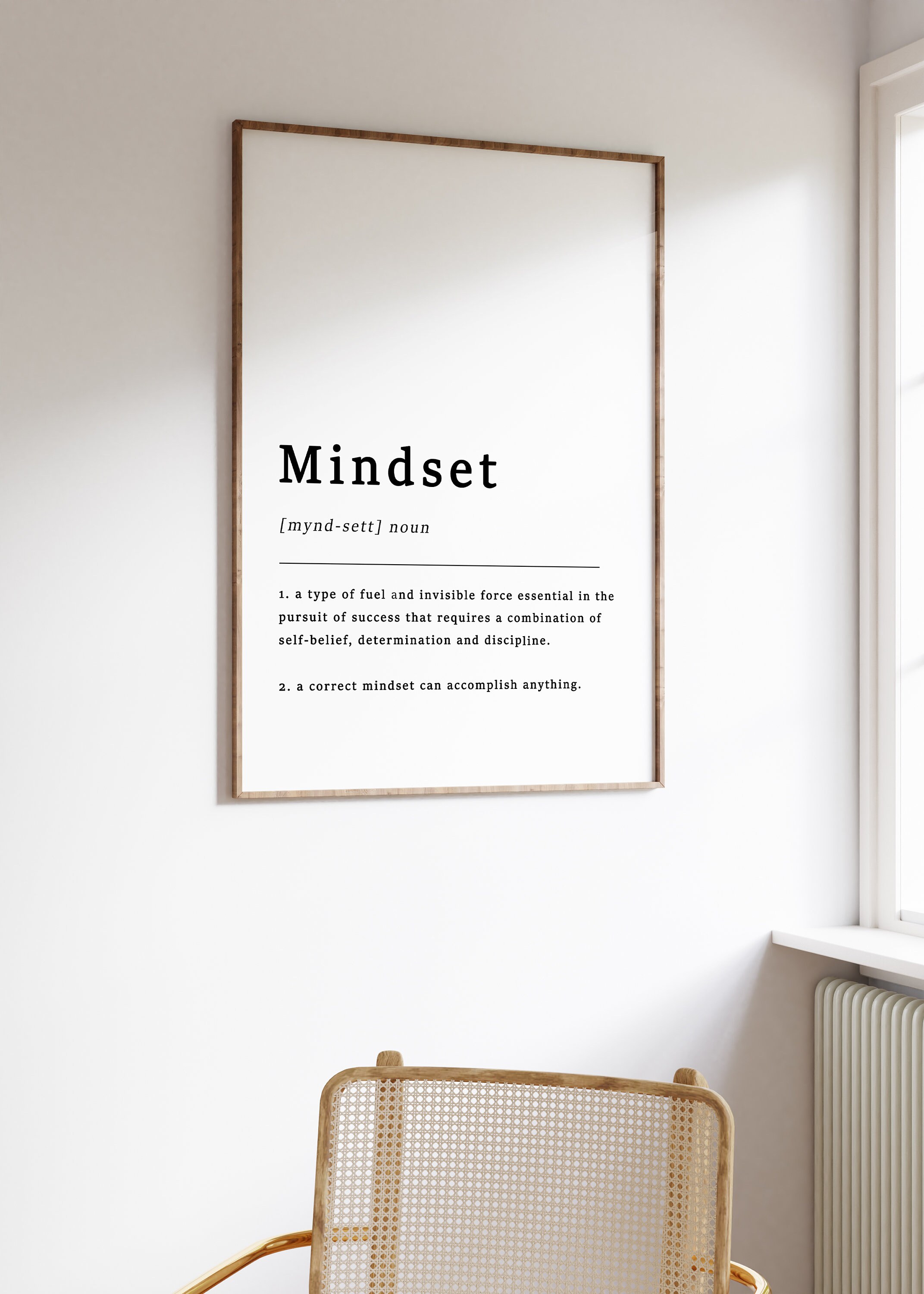Mindset Definition Print: Motivational Typography Poster - Etsy