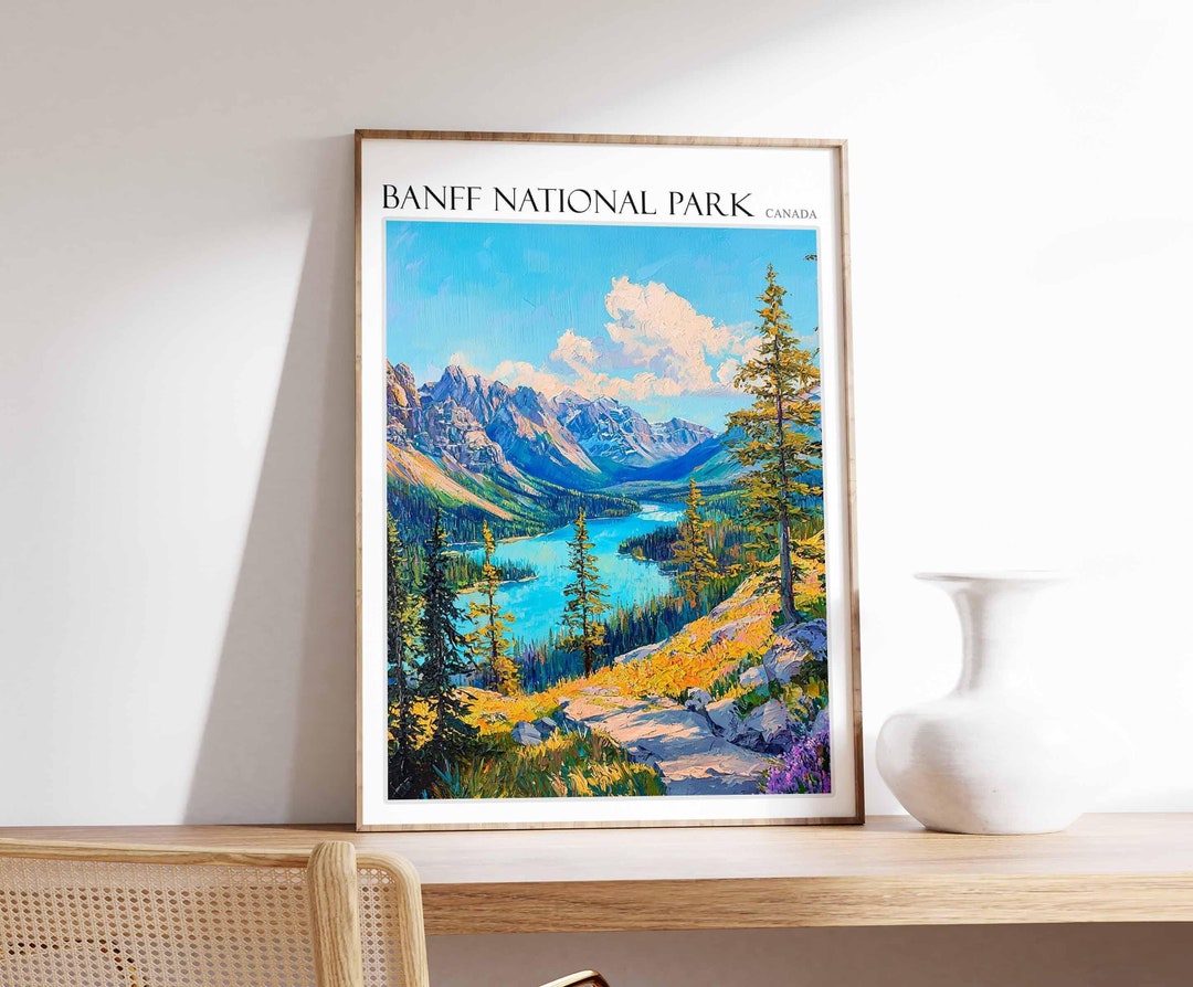 Banff National Park Poster, Banff National Park Art, Canadian Travel ...