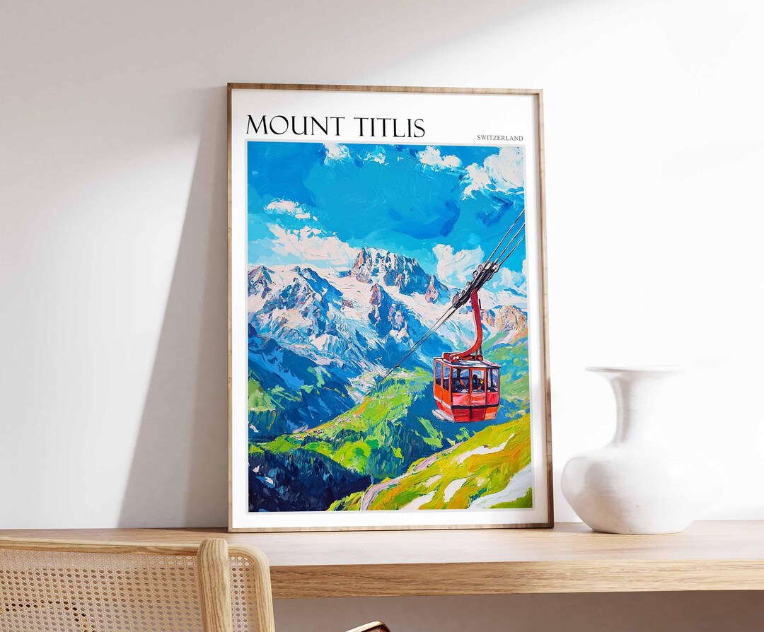 Mount Titlis Poster, Mount Titlis Travel Print, Swiss Decor, Europe ...
