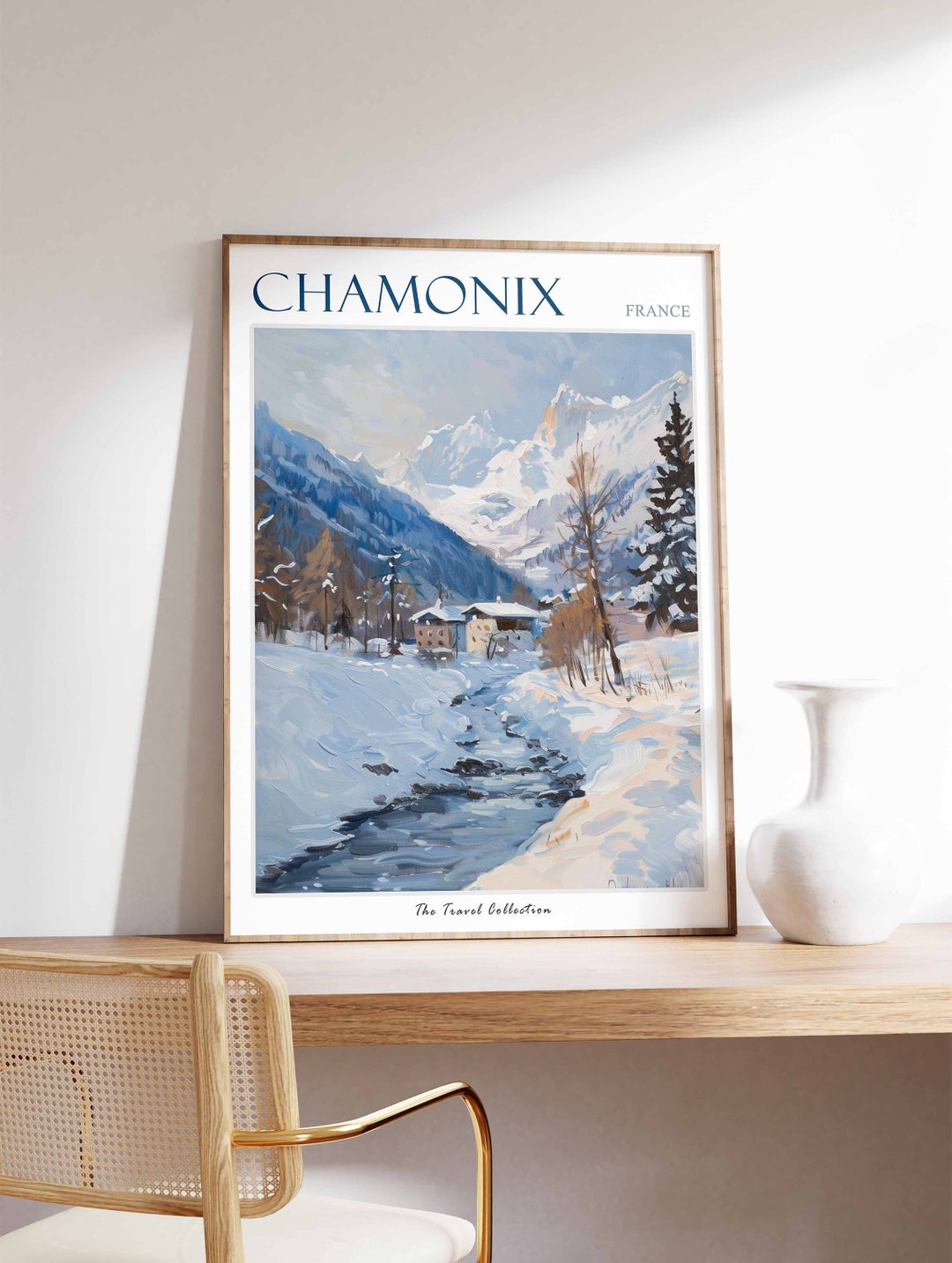 Chamonix Poster, Chamonix Travel Print, Tropical Decor, Landscape Wall ...