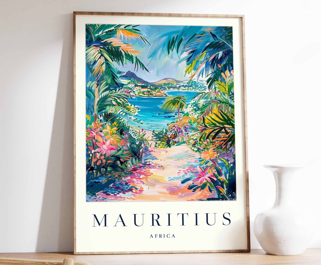 Mauritius Poster, Mauritius Travel Print, Africa Wall Art, African ...