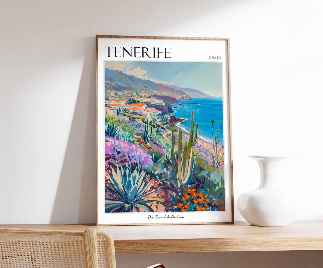 Tenerife Poster, Spanish Travel Print, Tenerife Travel Art, Tenerife ...