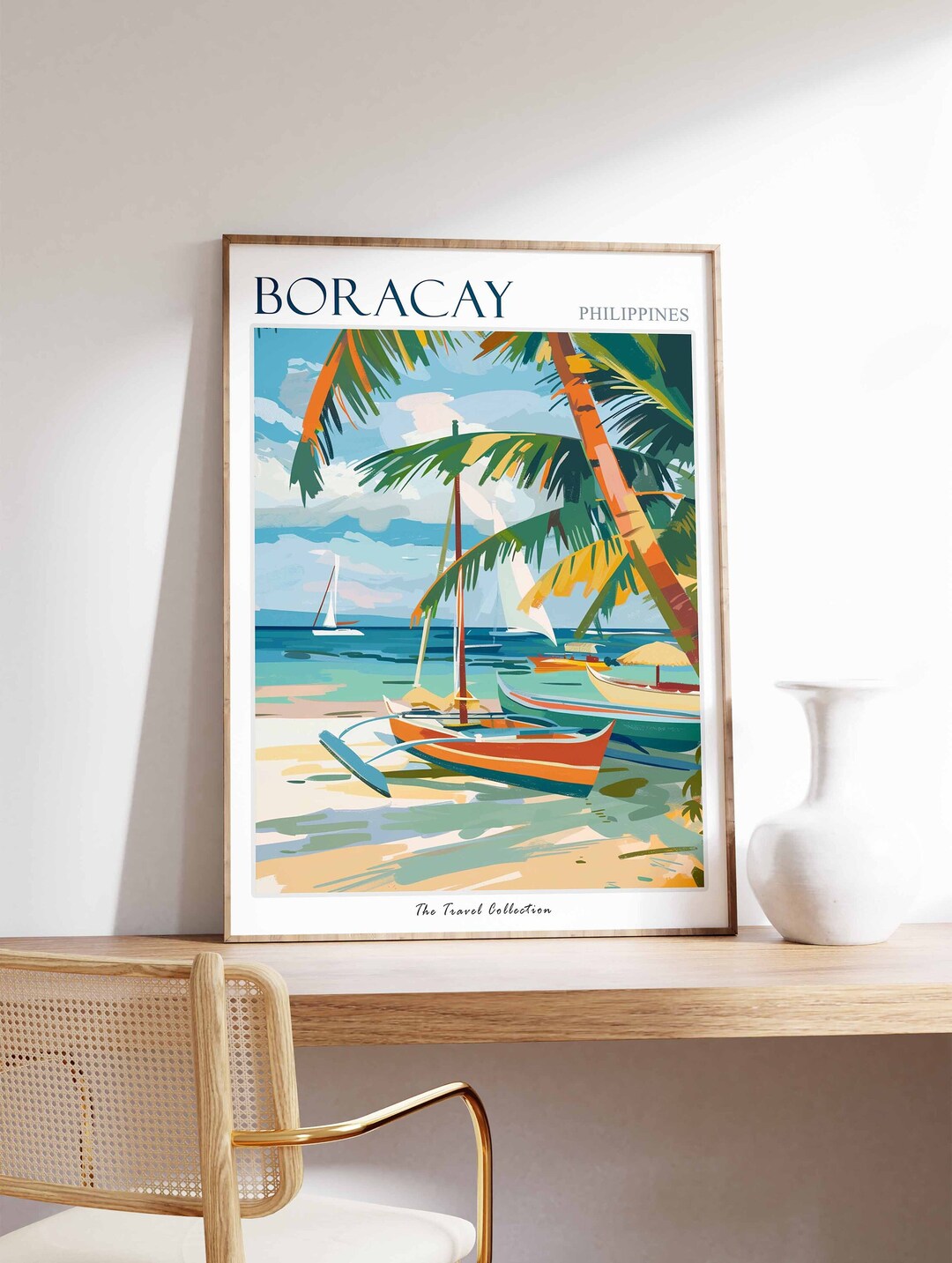Boracay Poster, Boracay Travel Print, Tropical Decor, Botanical Wall ...