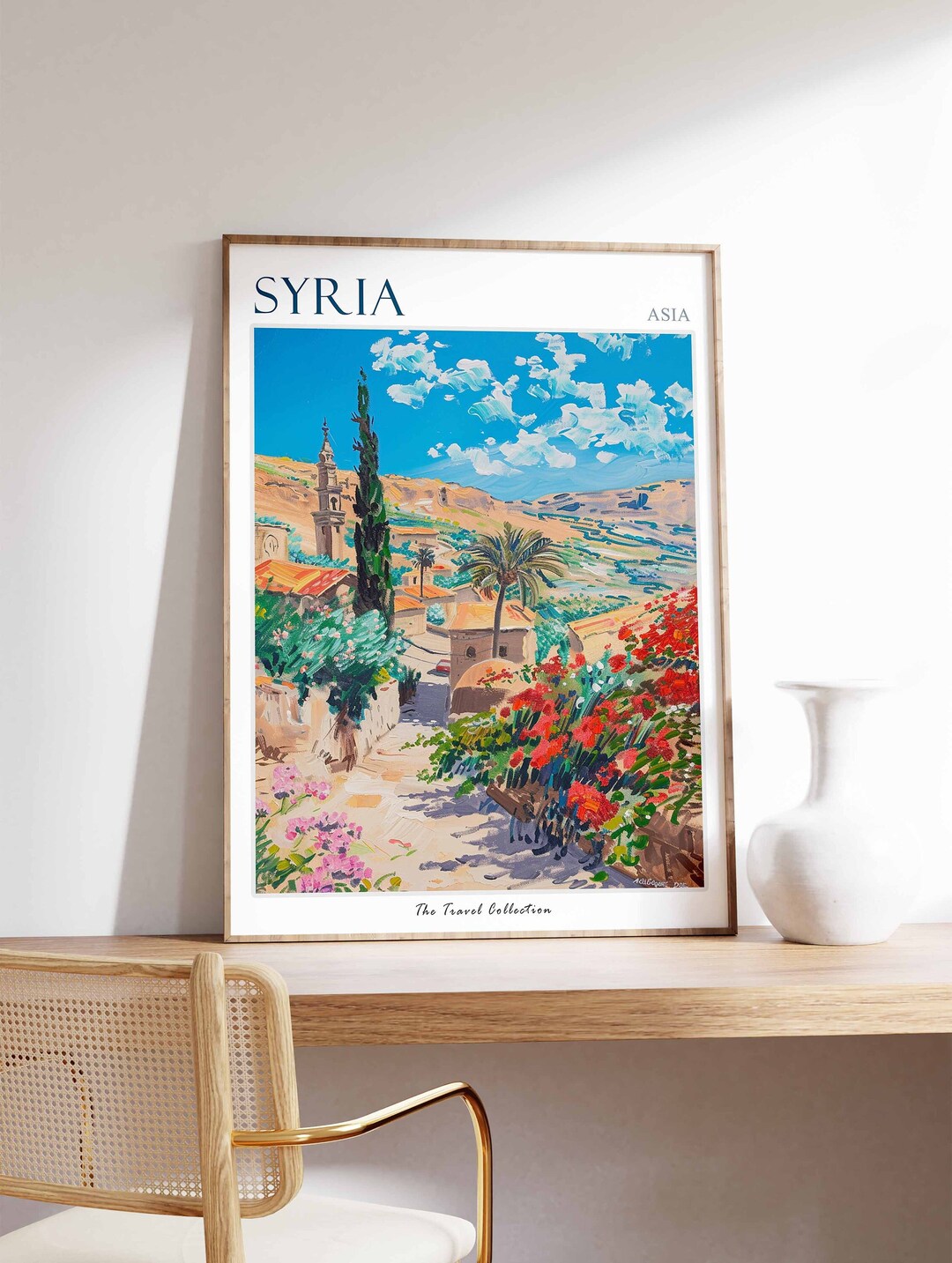 Syria Poster, Syria Travel Print, Syrian Decor, Islamic Art, Tropical ...