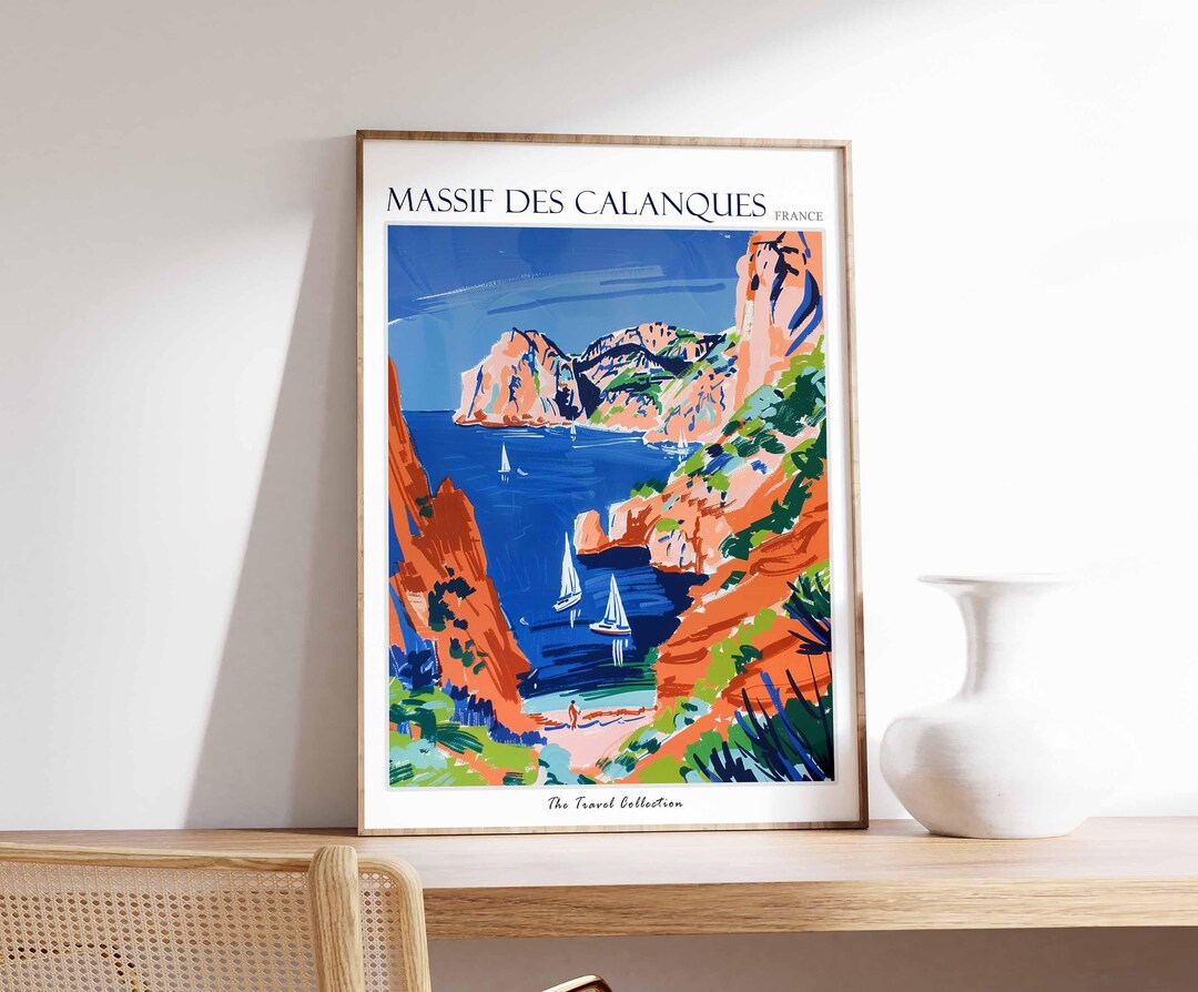Massif Des Calanques Poster, France Travel Print, French Decor, Europe ...