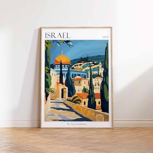 Israel Travel Poster, Israel Travel Print, Jewish Decor, Jewish Travel ...