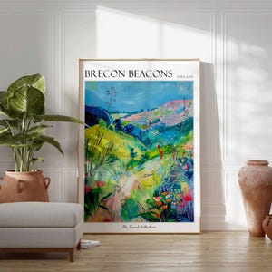 Brecon Beacons Poster, England Travel Print, Brecon Beacons Travel Art ...
