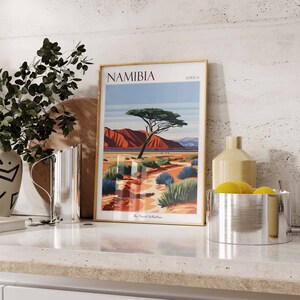 Namibia Poster, Namibia Travel Print, Tropical Decor, African Decor ...