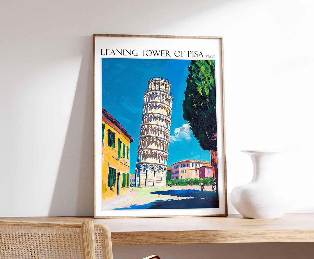 Leaning Tower of Pisa Poster, Leaning Tower of Pisa Travel Print ...