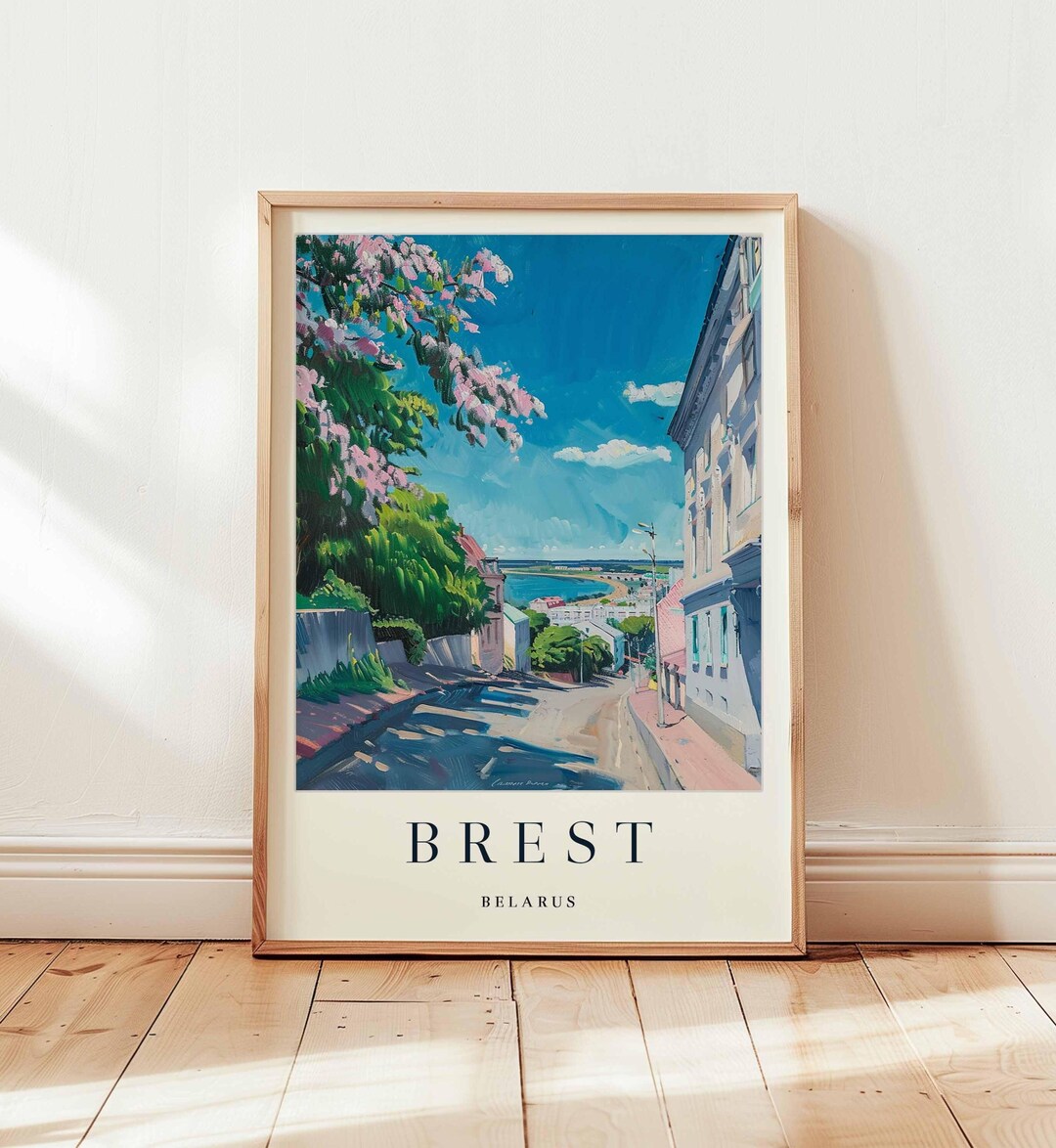 Brest Poster, Belarus Travel Print, Eastern Europe Wall Art, Cityscape ...