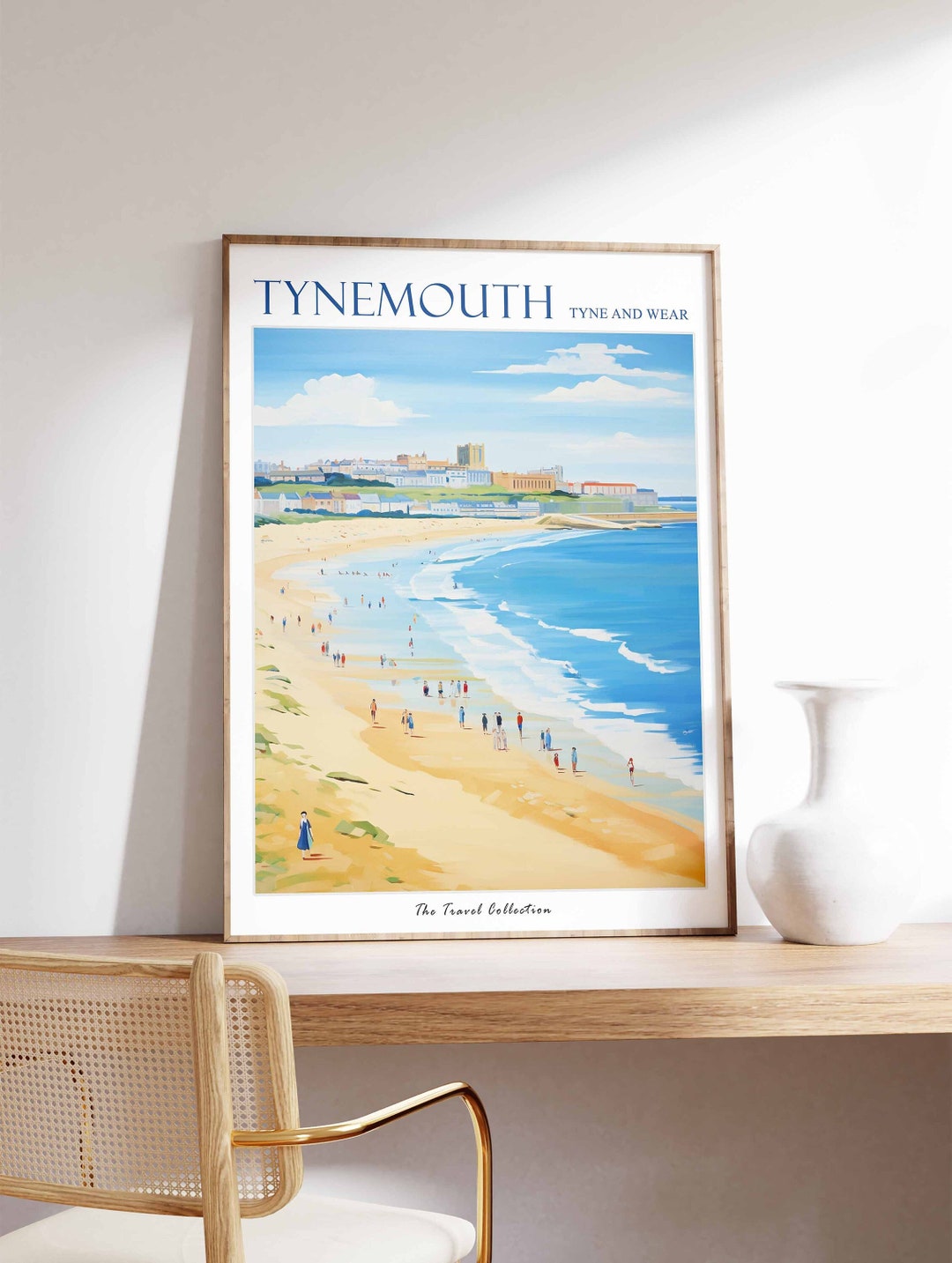 Tynemouth Travel Poster: Tyne and Wear, Coastal Print - Etsy