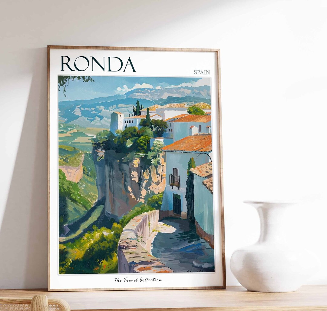 Ronda Poster, Spain Travel Print, Spanish Decor, Europe Travel Poster ...