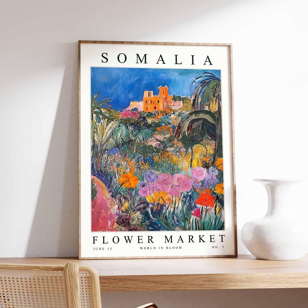 Somalia Flower Market Poster: Vibrant African Floral Wall Art - Etsy