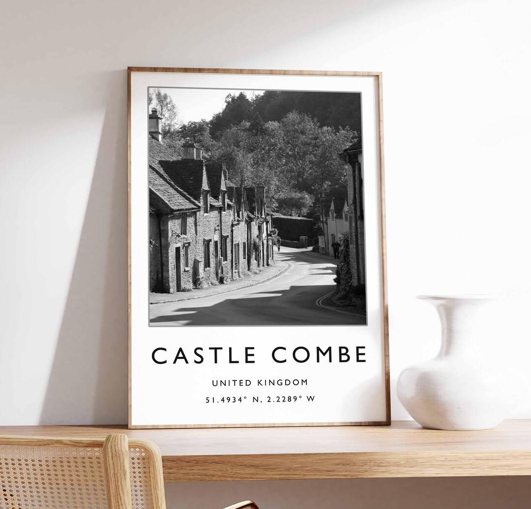 Castle Combe Poster, England Wall Art Print, Castle Combe Village ...