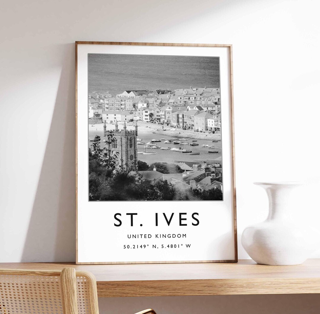 St. Ives Poster, UK Poster, St. Ives Wall Art, St. Ives Print, St. Ives ...