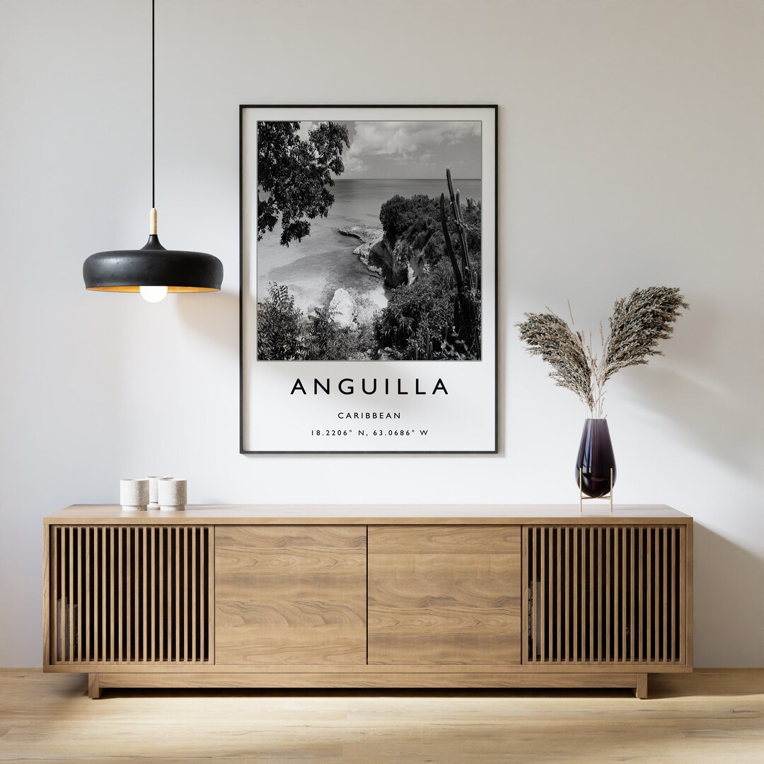 Anguilla Travel Print, Anguilla Travel Poster, Caribbean Travel Print ...